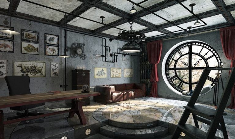 Steampunk Style In The Interior Of The Apartment